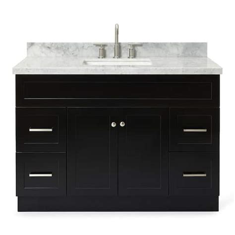 ARIEL Hamlet 48 In W X 22 In D X 36 In H Bath Vanity In Black With