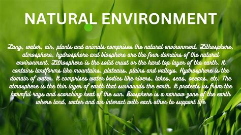Class 7 Geography Chapter No 01 Environment Ppt