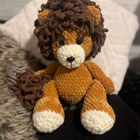 Plush Lion Crochet Amigurumi Pattern Pdf Tutorial Lion King Leo