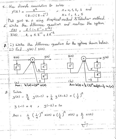 Solved Use Discrete Conviclution To Solve Chegg