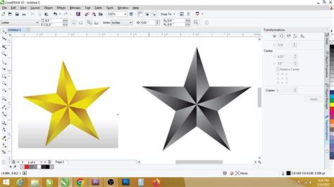 Class 11 How To Make Star Design In Coreldraw In Hindi Use Command