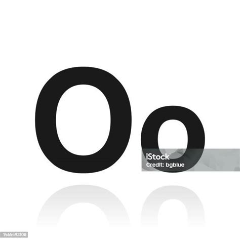 Letter O Uppercase And Lowercase Icon With Reflection On White