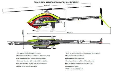 Goblin RAW 580 Nitro Goblin Helicopters