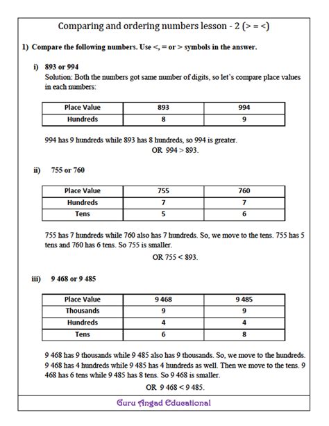 3rd Grade Math Comparing And Ordering Numbers 1 — Steemit