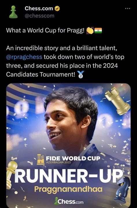 Devesh Kumar Rai On Linkedin What A Champ Praggnanandhaa R Is It