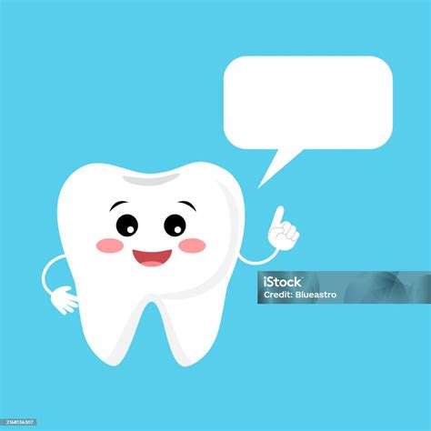 치아 만화 캐릭터 와 Dialog 와 Copy Space Here Text 치아 및 잇몸 질환의 예방 진단 및 치료 치과 위생