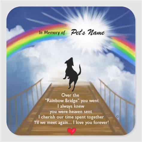 Free Printable Dog Printable Version Rainbow Bridge Poem Printable