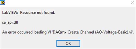 Error Labview Resource Not Found Saapidll Ni Community