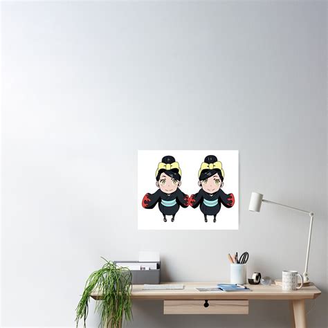 Fire Force Hikage Hinata Sisters Poster For Sale By Oneskyoneland