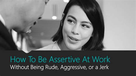 How To Be Assertive At Work Without Being Rude Pptx