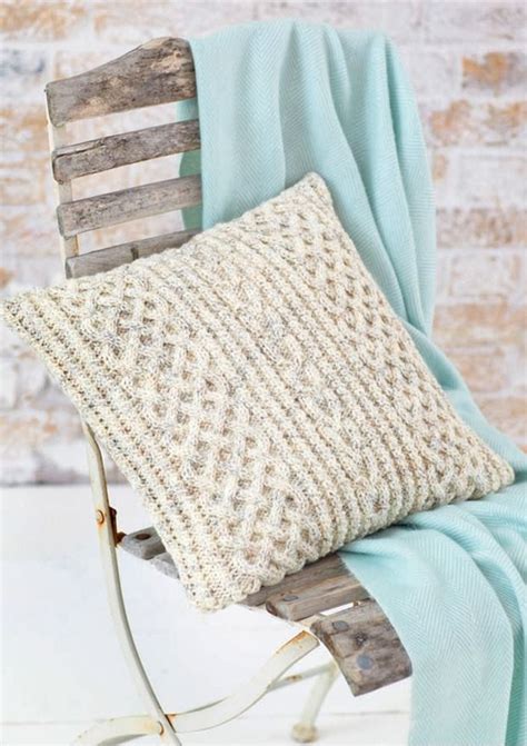 Knitted Cushion Covers In Hayfield Aran With Wool 100g 7260