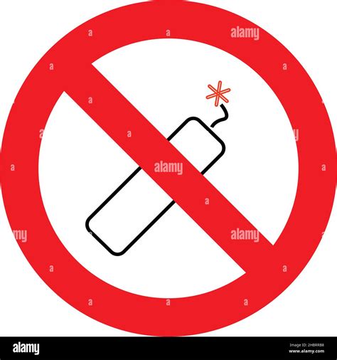 Fireworks Warning Sign Stock Vector Images Alamy