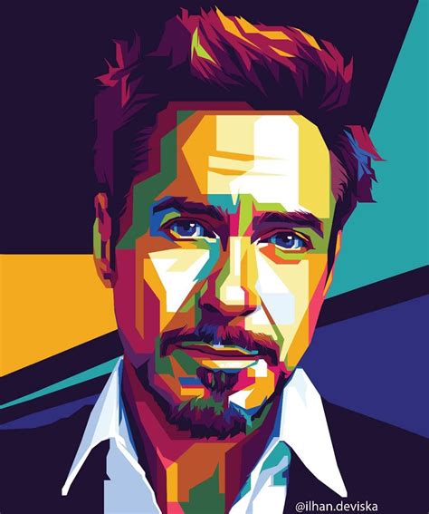 Tony Stark Cartoon Face Tony Stark Personal Project Realistic Character