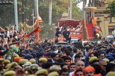 In Pictures Narendra Modis Mega Roadshow In Varanasi News18