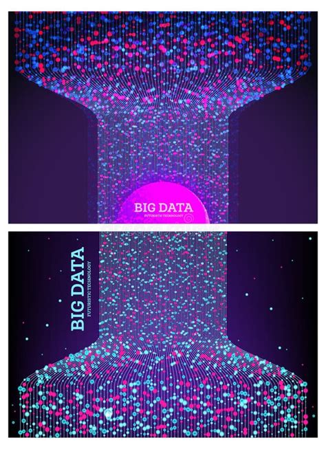 Big Data Concept Abstract Background Set Network Connection Structure Stock Illustration