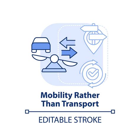 Mobility Rather Than Transport Light Blue Concept Icon Maas Concept