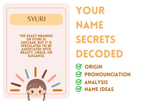 Syuri Girl Name Meaning And Pronunciation