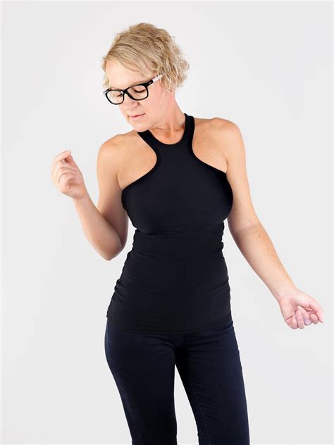 Black Racer Front Tank Top Sexy Workout And Streetwear