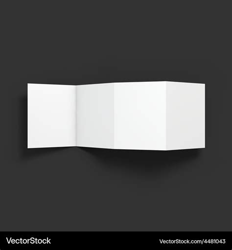 Zigzag Four Brochure Mockup Template Royalty Free Vector
