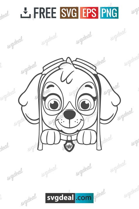 Paw Patrol Skye Svg Black And White Sitevil