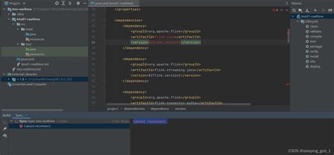 在对maven的pom文件进行reload时遇到错误cannot reconnect maven reload cannot