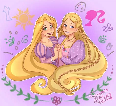 Rapunzel Barbie Drawing Disney Rapunzel Barbie Cartoon
