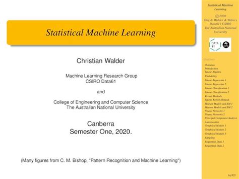 Pdf Statistical Machine Learning€¦ · Principal Component Analysis