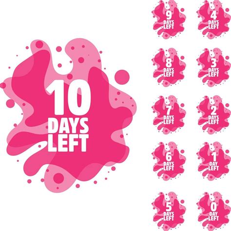 Countdown Timer With Number Of Days Left Pink Liquid Style 13711131 Vector Art At Vecteezy