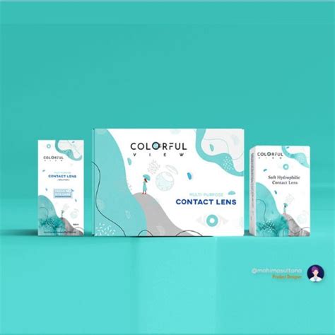 Contact Lenses Packaging Box Branding Design