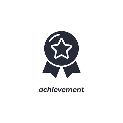 Vector Sign Achievement Symbol Is Isolated On A White Background Icon