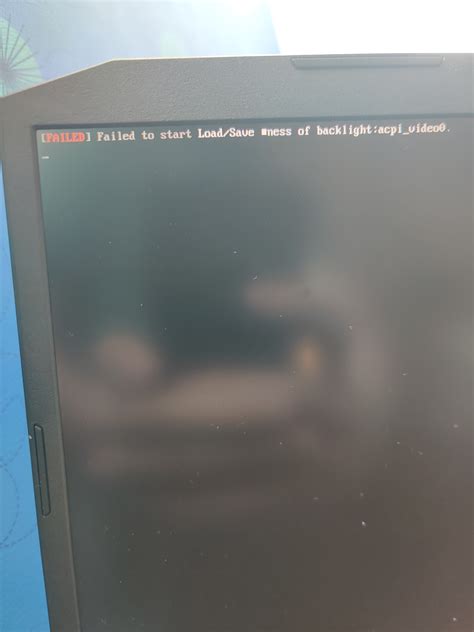 Manjaro Wont Boot After Update Failed To Start Load Save Ness Of Backlight Acpi Video0