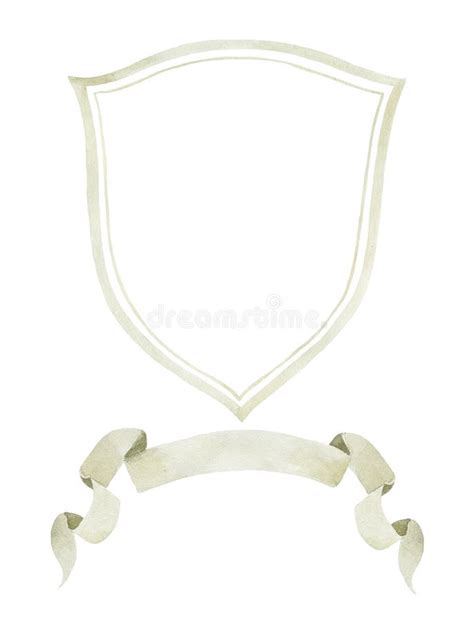 Crest With Ribbon On The White Background Stock Illustration