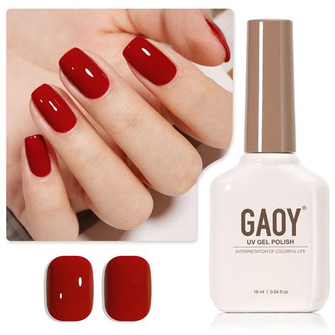 Gaoy Ruby Red Gel Nail Polish 16ml Soak Off Uv Light Cure Gel Polish