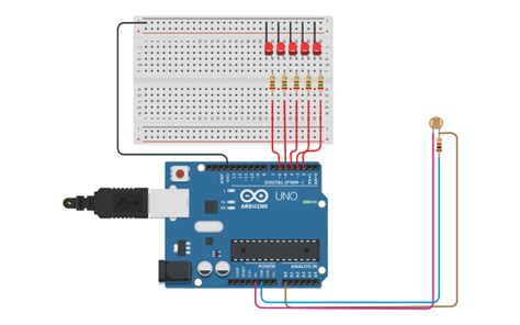 Circuit Design Ldrและระบบเปิด ปิดไฟอัตโนมัติ Tinkercad