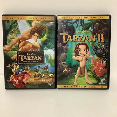 Disney Tarzan And Tarzan 2 Dvd Lot Walt Disney Animated Movies 1839