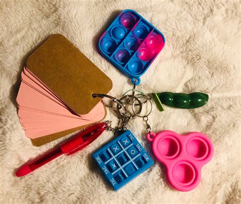 Fidget Keychain Fidget Key Ring Sensory Toy Fidget Toyself Etsy