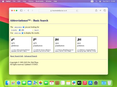 Abbreviationes Classic On MacOS Sonoma