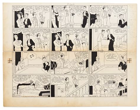 Lot Detail Chic Young Hand Drawn Blondie Sunday Comic Strip From
