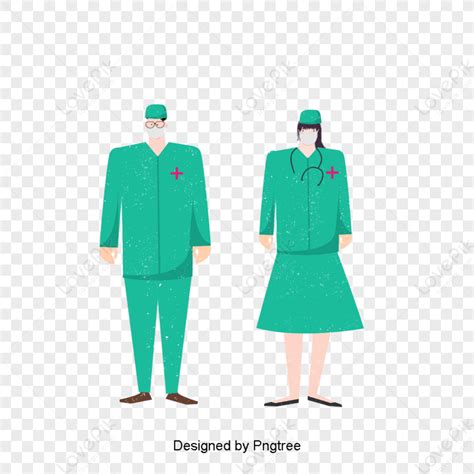 만화 전투 의료진 일러스트 녹색 옷을 입고 그림코 비드모자 Png 일러스트 무료 다운로드 Lovepik
