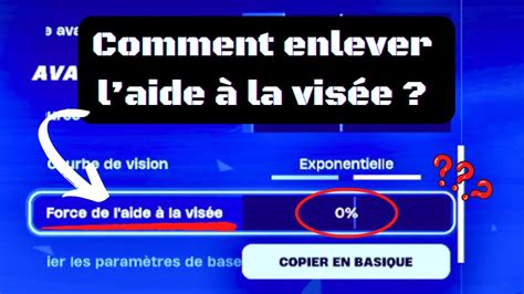 TUTO Comment enlever l aide à la visée sur fortnite en 1 minute
