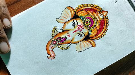 ganesh ji simple drawing ll how to draw ganesh ji ll art drawing