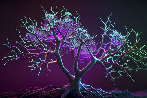 Neurons Brain Cells Neural Network Concept Ai Illustration Stock Illustration Illustration