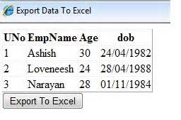 Export Gridview Data To Excel In Asp Net Codeproject