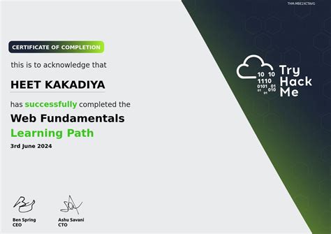 Completed Tryhackme Web Fundamentals Heet Kakadiya Posted On The