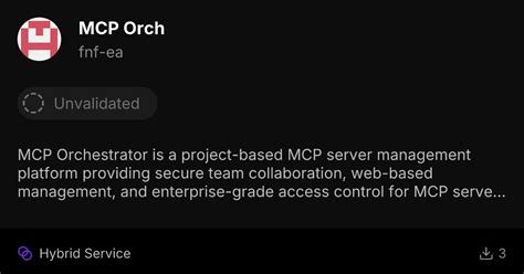Mcp Orch Mcp Servers · Lobehub