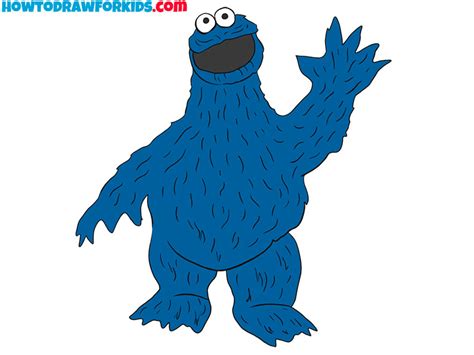 Cookie Monster Pencil Drawing