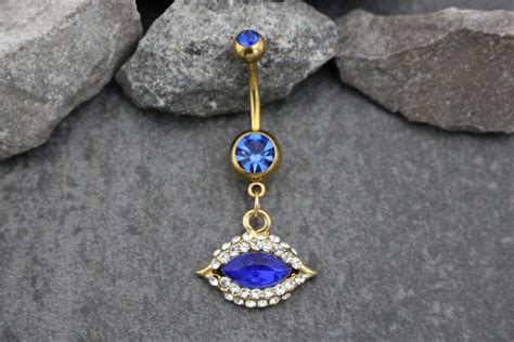 Evil Eye Belly Ring Navel Rings Belly Rings Gold Rings Belly Button