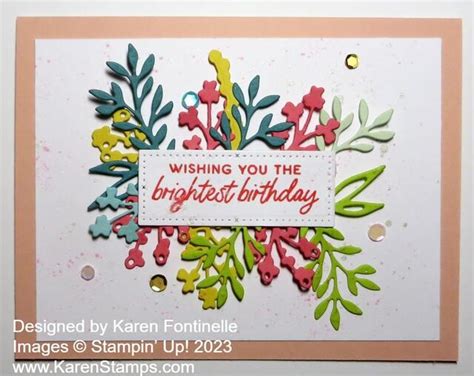 Timeless Arrangements Birthday Card Stamping With Karen