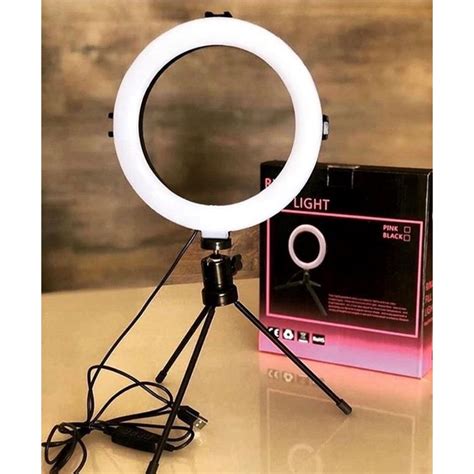 Ring Light De Mesa Profissional Blogueiras Make Fotos Selfie 20 Cm 6