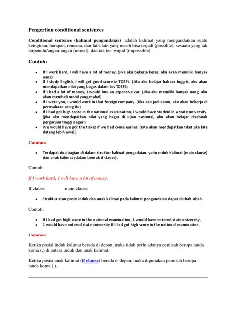 Pengertian Conditional Sentences Pdf